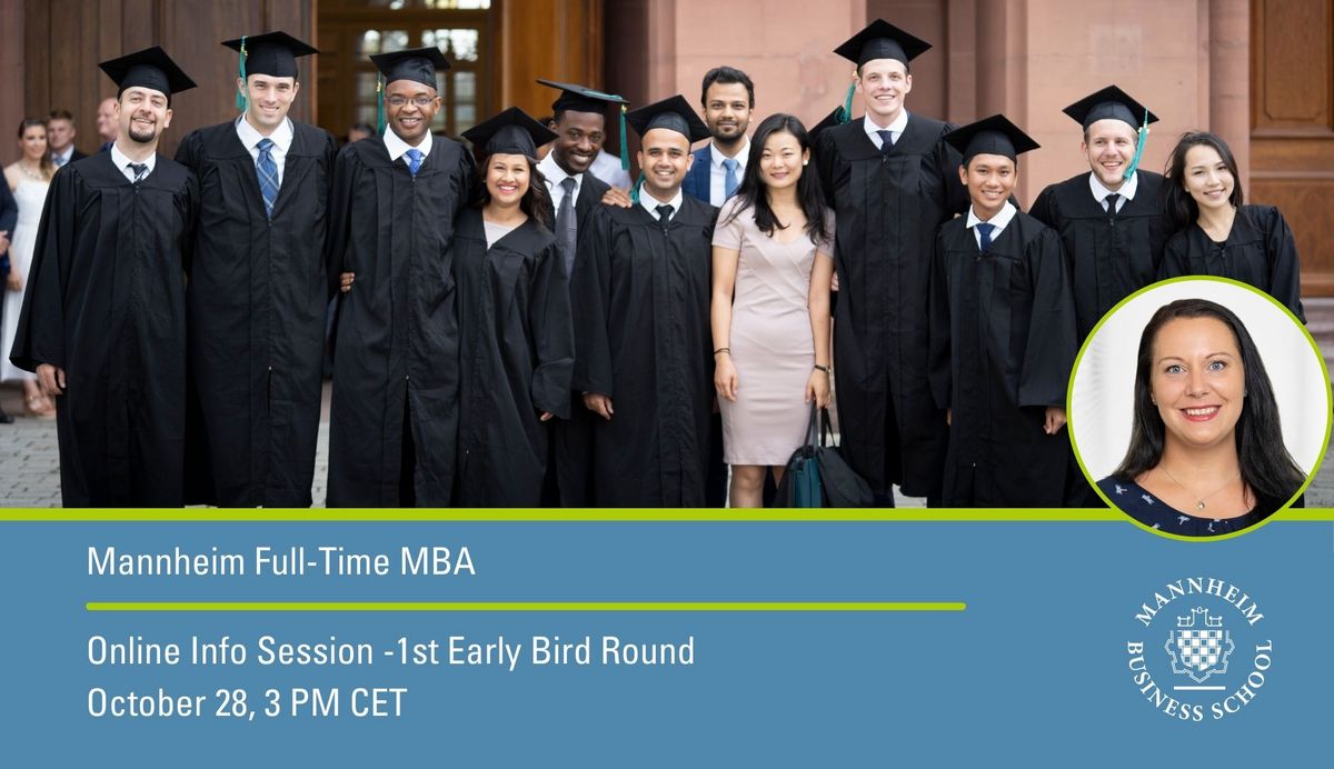Mannheim Full-Time MBA Online Info Session - 1st Early Bird Round, October 28, 2025