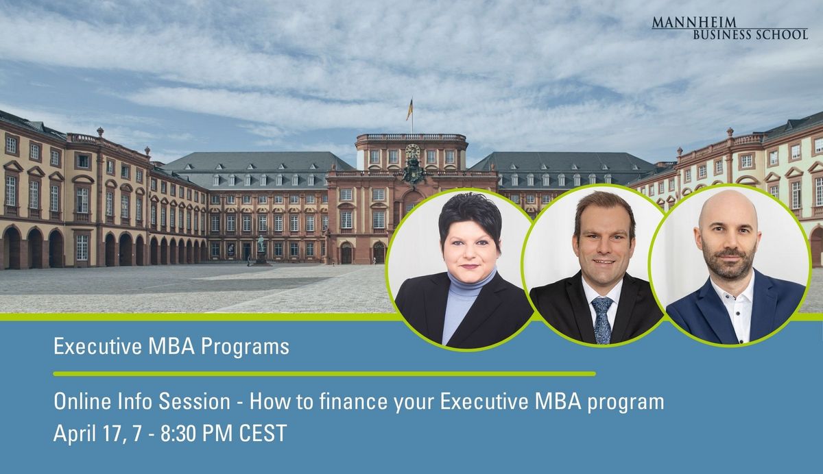 Online Info Session Part-Time Executive MBA Programs - How to finance ...