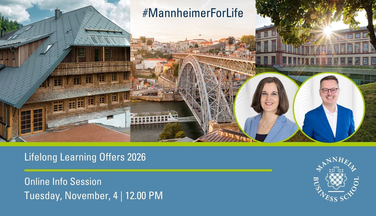 Online Info Session Lifelong Learning Offers 2026 | 4 November 2025
